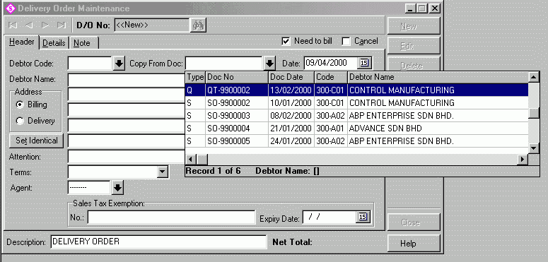 and save, if no changes required, your delivery order is ready for ...